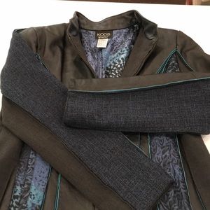 Koos | Jackets & Coats | Koos Mixed Media Leather Zip Up Jacket | Poshmark